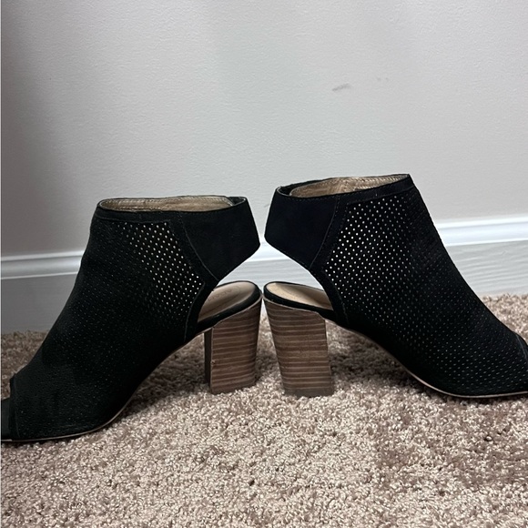 Adam Tucker | Shoes | Black Leather Perforated Nubuck Open Toe Brown ...